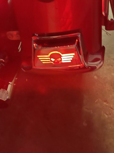 Harley Davidson skull front rear fender tip lens kit touring softail ...