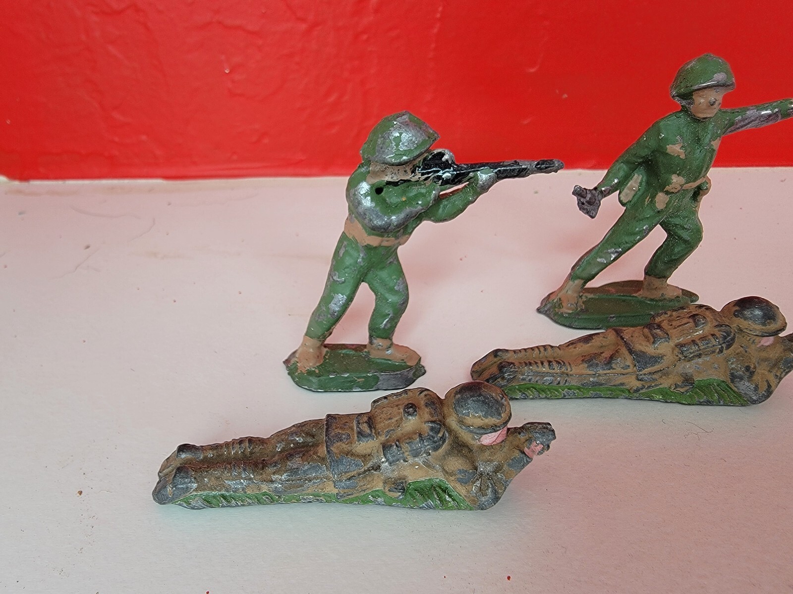 Vintage Hollow Cast Lead Toy Soldier Radioman SNIPER Rifleman Made in ...