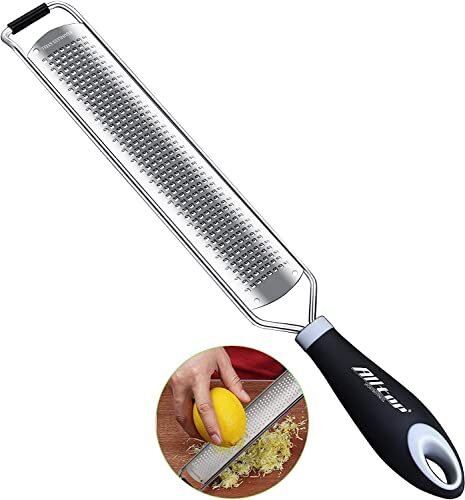 Handheld Cheese Grater Lemon Zester Ginger Fine Shredder Scraper Rasp ...