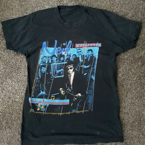 Vintage 1988 Neil Young & The Bluenotes Sponsored By Nobody Large Band ...