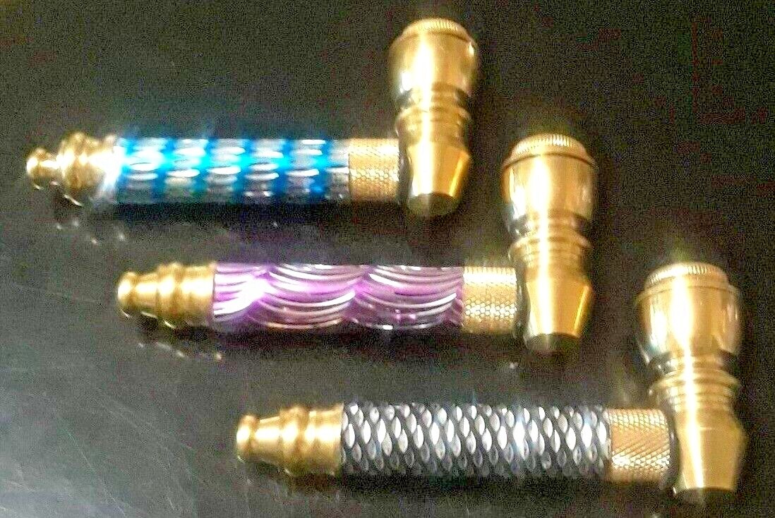 ONE- DIAMOND CUT METAL TOBACCO SMOKING PIPE , Screen Cap USA PARTS ...