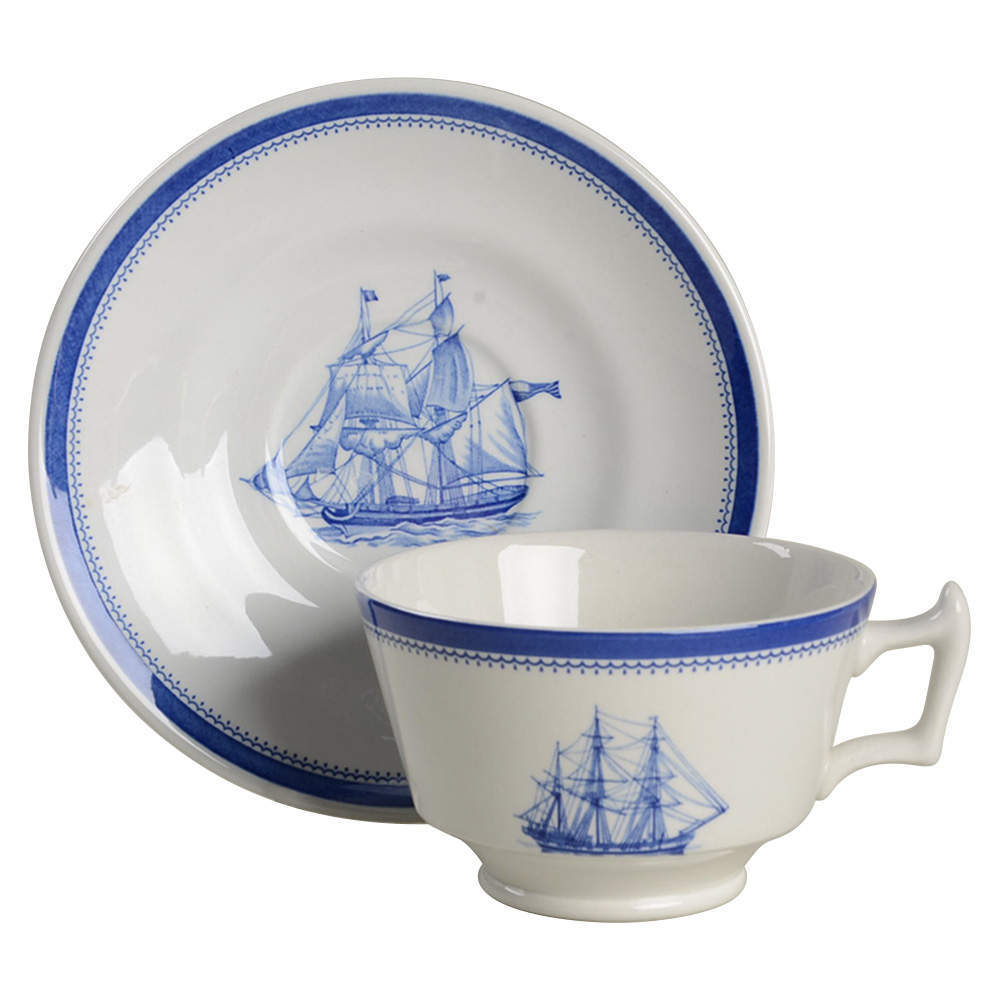 Spode Blue Clipper Cup & Saucer 964180 | eBay