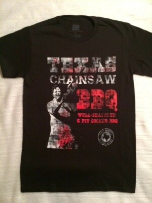 Texas Chainsaw Massacre Leatherface BBQ Black T-shirt NEW Licensed ...