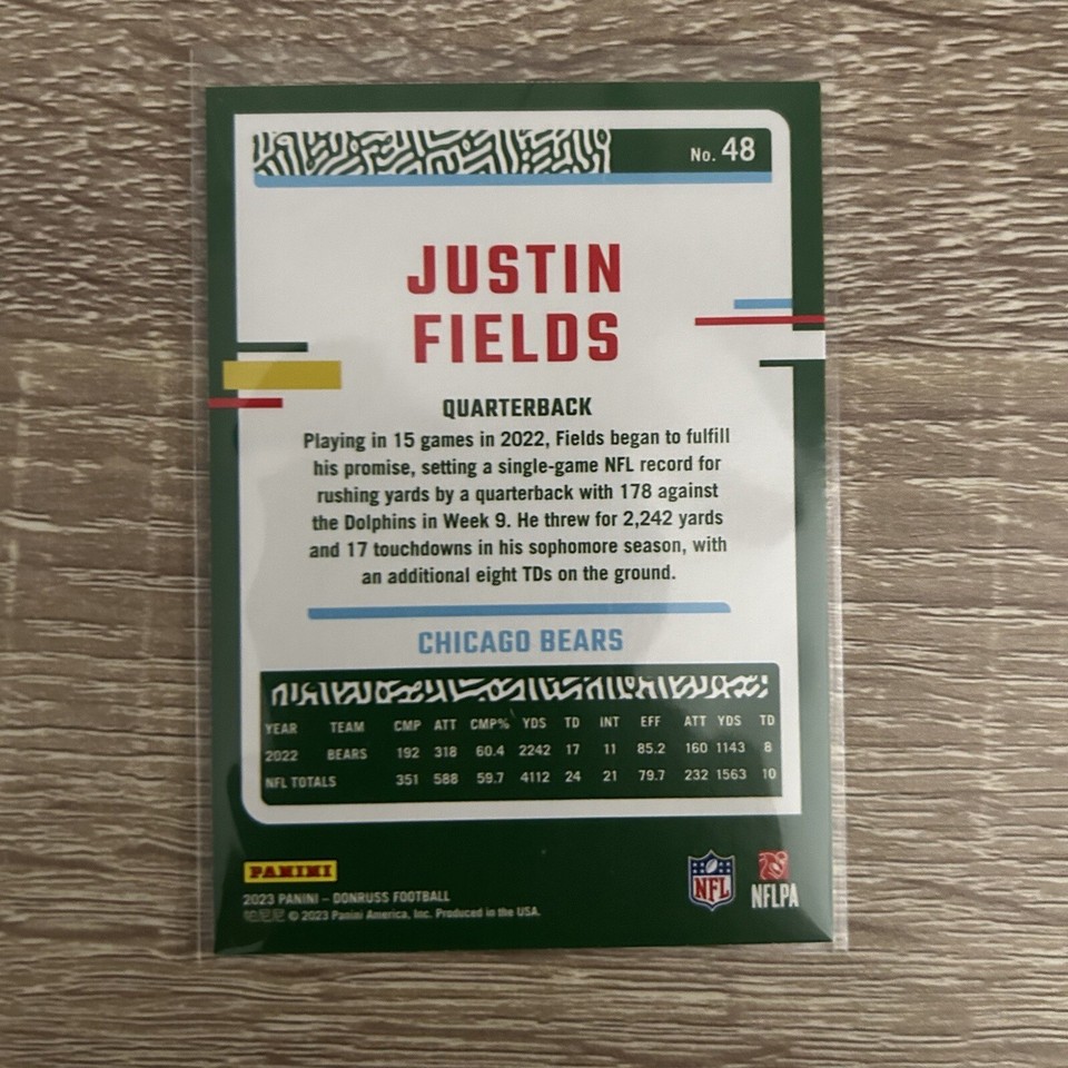 (3x) 2023 Donruss Base #48 Justin Fields Chicago Bears Steelers | eBay