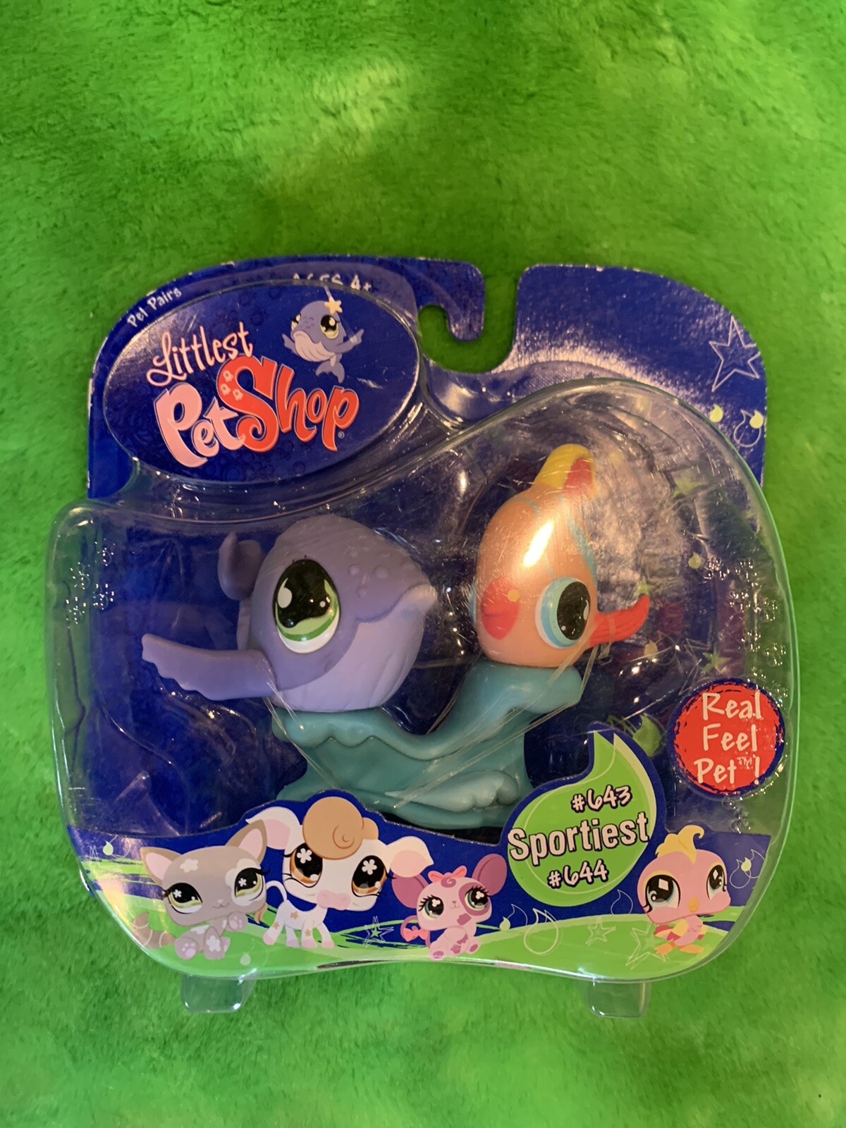 LITTLEST PET SHOP #643 ANGEL FISH & #644 WHALE NEW NIB HTF RARE LPS ...