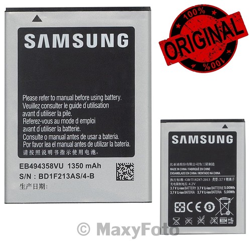 SAMSUNG BATTERIA ORIGINALE EB494358VU GALAXY ACE S5830 FIT S5670 GIO ...