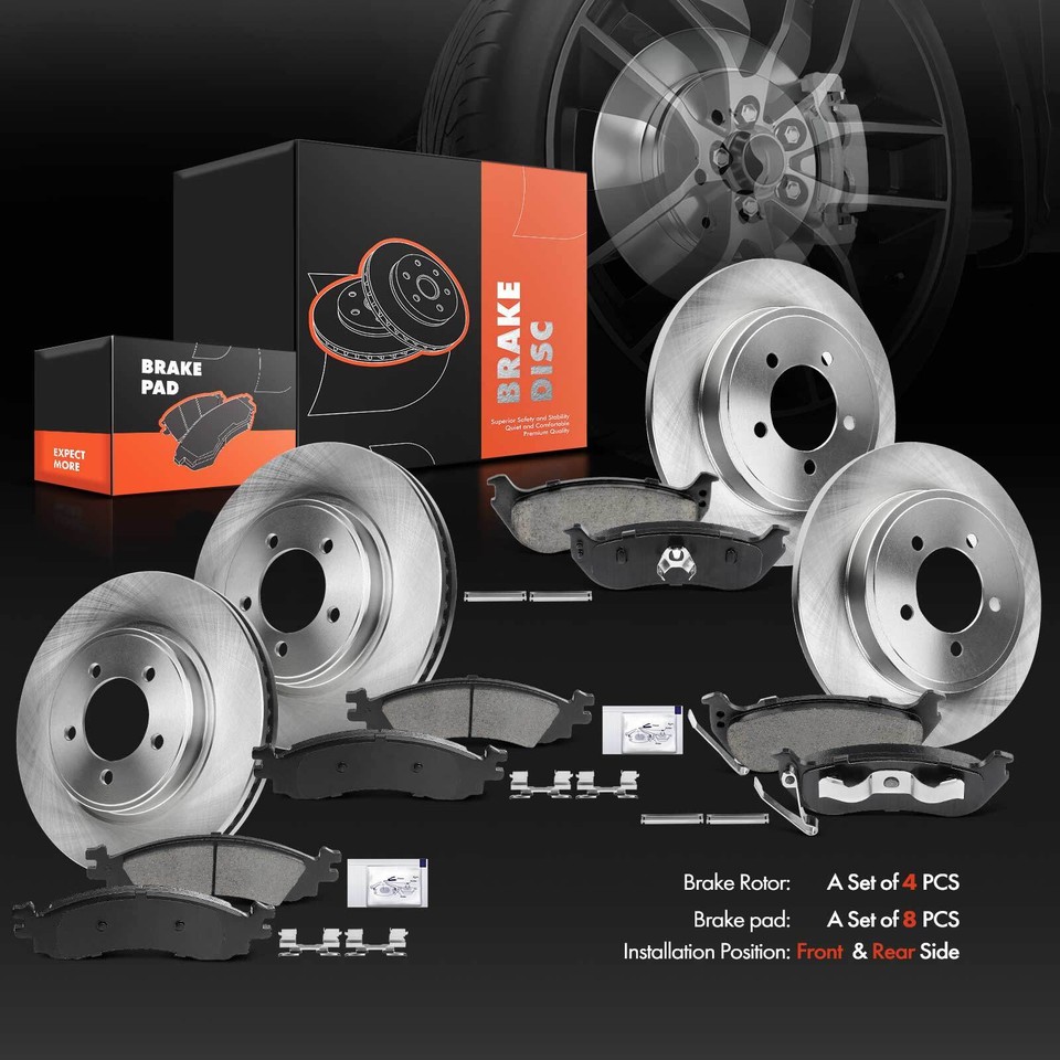 Disc Brake Rotors & Ceramic Brake Pads for Ford Explorer 06-10 Front ...