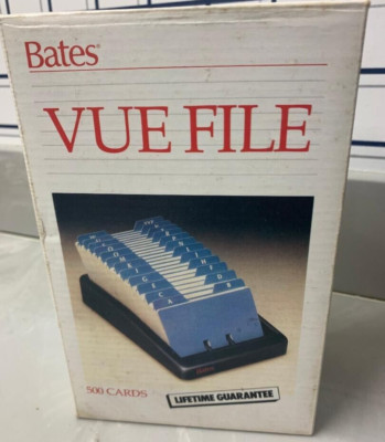 Bates Vue File Card File Holds 500 Cards VF24BK | eBay