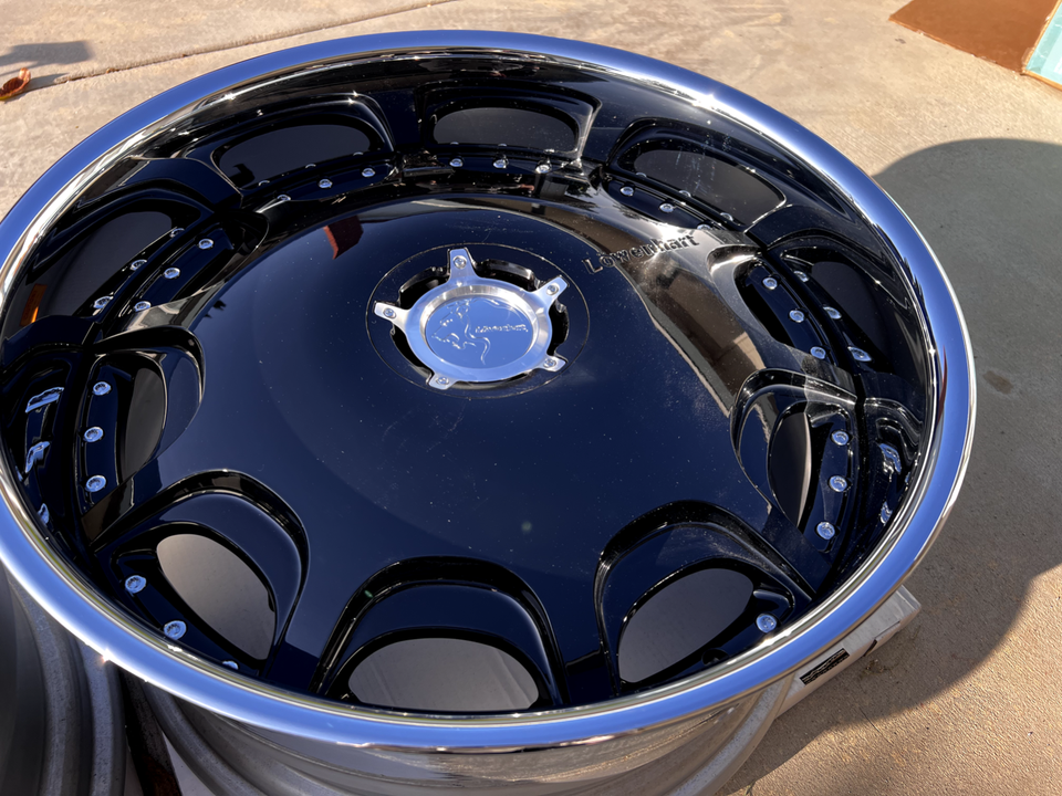 New (Old Stock) Lowenhart LVD 22x10.5 +46 5x112 - 2 Wheels only ...