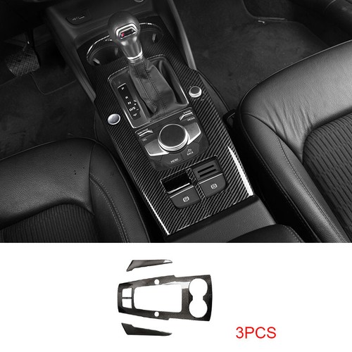 Real Carbon Fiber For Audi A3 S3 RS3 14-20 Center Console Gear Shift ...