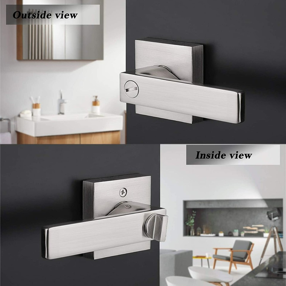 Privacy Door Locks Passage Handles Brushed Nickel Entry Lock keyed ...