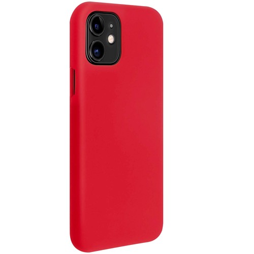 iPhone 11 Silicone Semi-rigid Case, Soft Touch Matte Finish – Red | eBay
