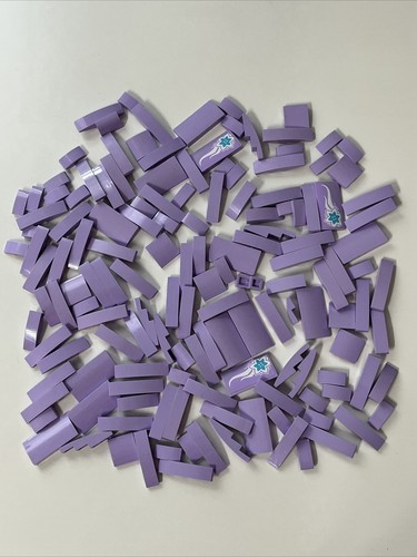 LEGO LOT LAVENDER 144 PCS 1X2 1X4 2X4 CURVE SLOPE VARIETY LIGHT PURPLE ...