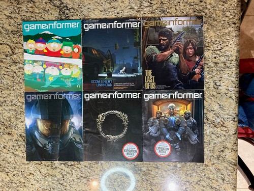 GAME INFORMER Magazines, Back Issue Lot of 6; No. 225, 226, 227, 229 ...
