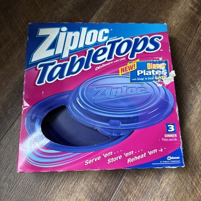 Ziploc TableTops 3 pk Dinner Plates with Snap 'n Seal Lids New in Box ...