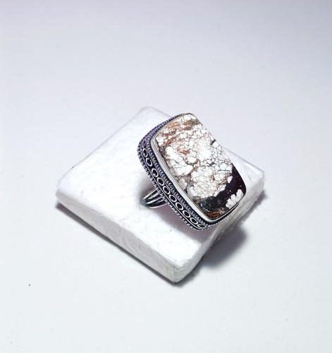 Wild Horse Magnesite Gemstone 925 Sterling Silver Handmade Ring Size ...