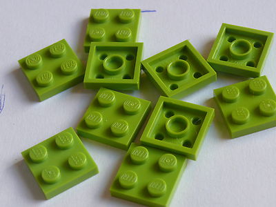 Lego 10 flat lime green set 9450 4630 41095/10 lime flat | eBay