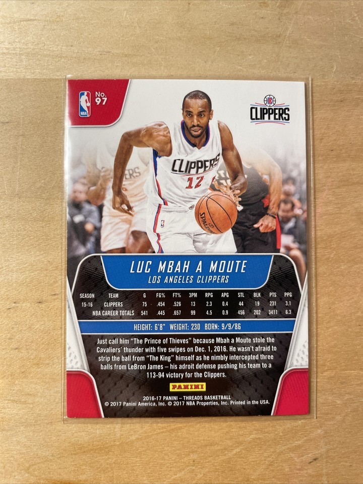 2016-17 Panini Threads #97 Luc Mbah a Moute 0858T | eBay