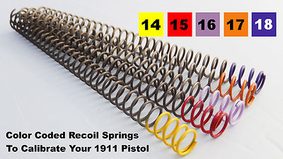 Colt Government 1911 Recoil Calibration Spring Pack - 14,15,16,17,18 ...
