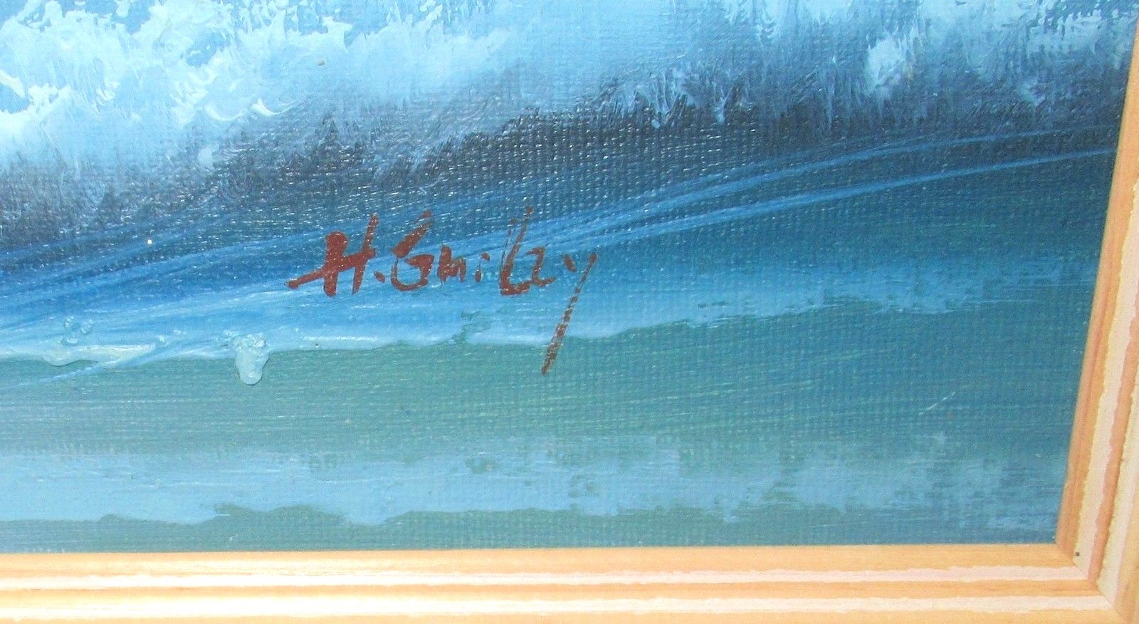 H.GAILEY ORIGINAL OIL ON CANVAS SEASCAPE WAVES SUNSET PAINTING | eBay