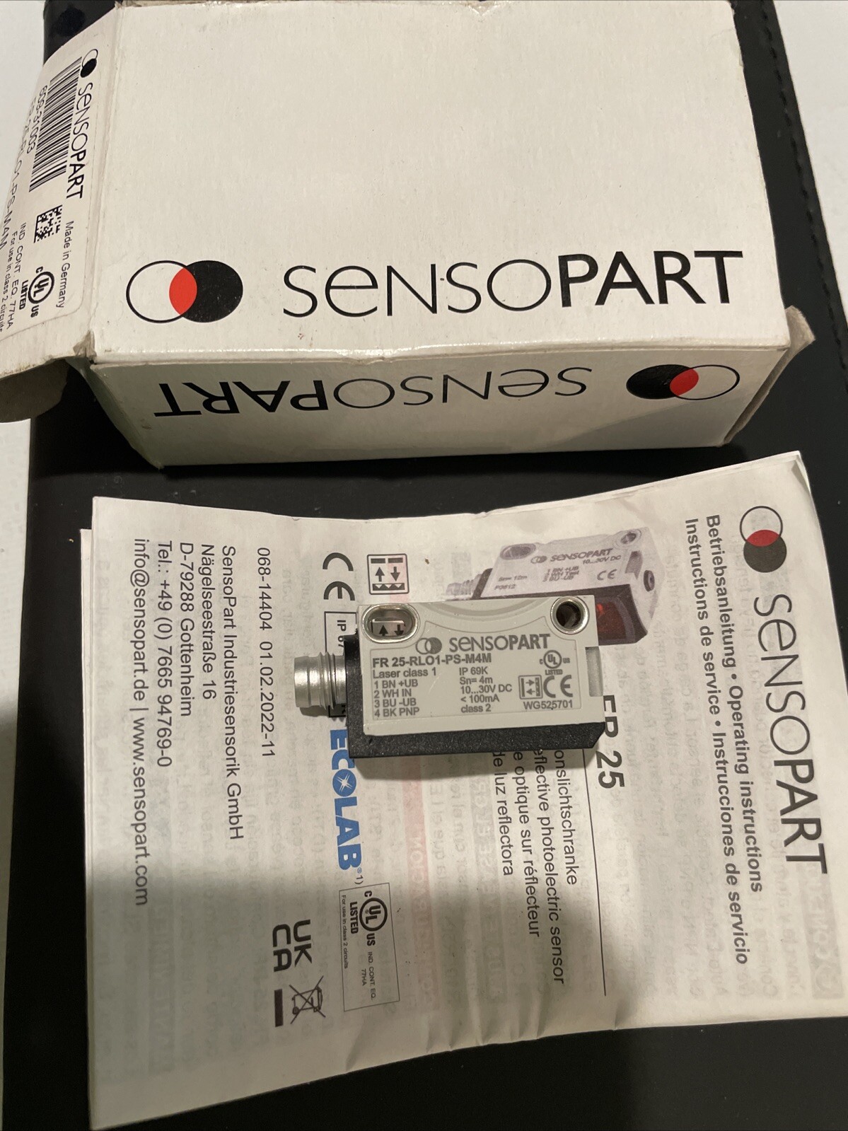 SensoPart Sensor Fr 25-rlo1-ps-m4m | eBay