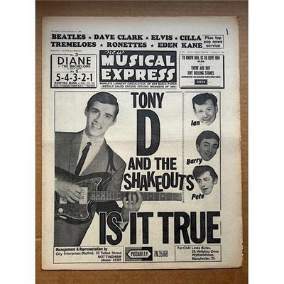 VARIOUS 1964 NME MAGAZINE FEBRUARY 21 1964 - TONY D AND THE SHAKEOUTS ...