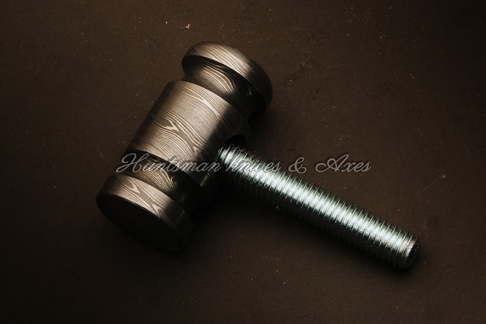 Custom Made Hand Forged Damascus Steel Hammer for wood workers/pen ...
