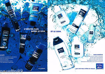 PUBLICITE ADVERTISING 085 2004 NIVEA MEN cosmétiques soins douche ( 2 ...