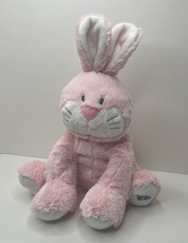 Ganz Webkinz Jr Bunny Rabbit Pink & White Plush Soft Stuffed Animal No ...