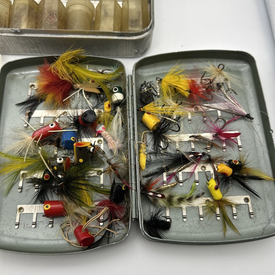 Huge Lot Of Tiny Fly Fishing Flies Lures Handmade In 3 Easy Carry Cases ...
