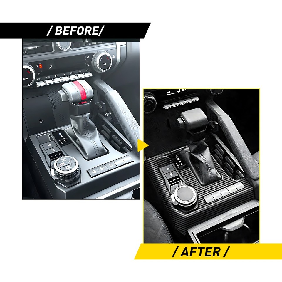 Carbon Fiber Inner Gear Shift Box Panel Cover Trim For Toyota Tacoma ...