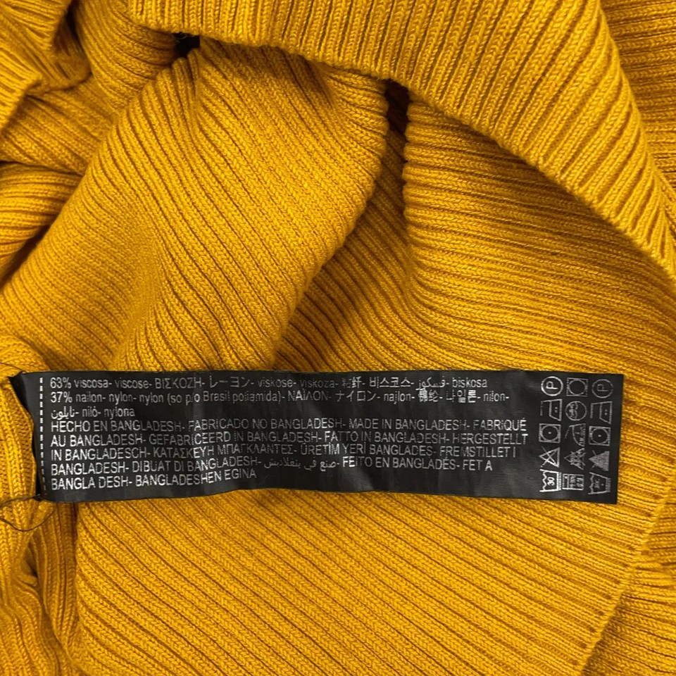 Zara Knit, Top, Größe: M, Gelb, Polyamid/Viskose, Einfarbig ...