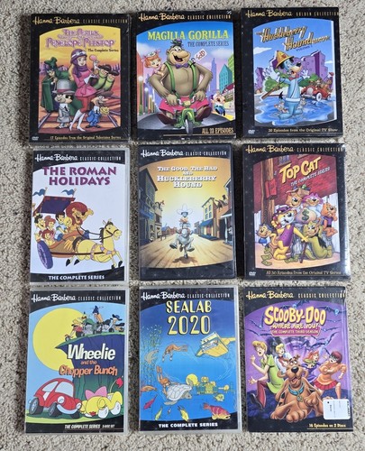 (9) Hanna Barbera Classic Cartoon DVD Sealab, Yogi Bear, Scooby, Etc ...