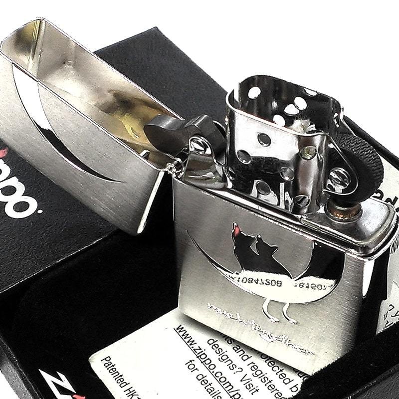 Zippo Lighter 30 Cat Moon Cute Crescent Silver Etched Women Simple | eBay