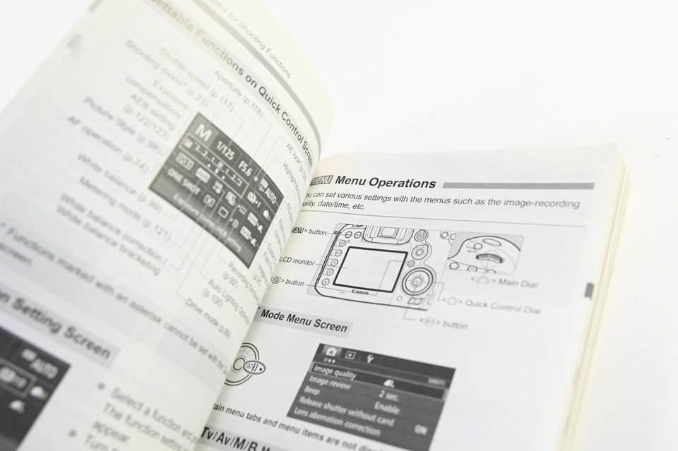 Genuine Canon EOS 7D Mark II Instruction Manual #G620 | eBay