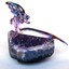Mermaid Figurine Sculpture Blown Glass Amethyst Crystal | eBay