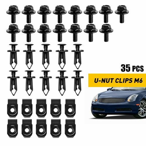 For Ford Truck Body Bolts & U-nut Clips - M6 35pcs Engine Cover ...