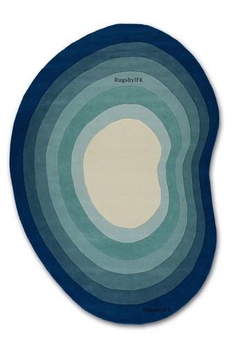 Hand Tufted Modern Designer Kidney Shape Rug Handmade Rugs for Living ...