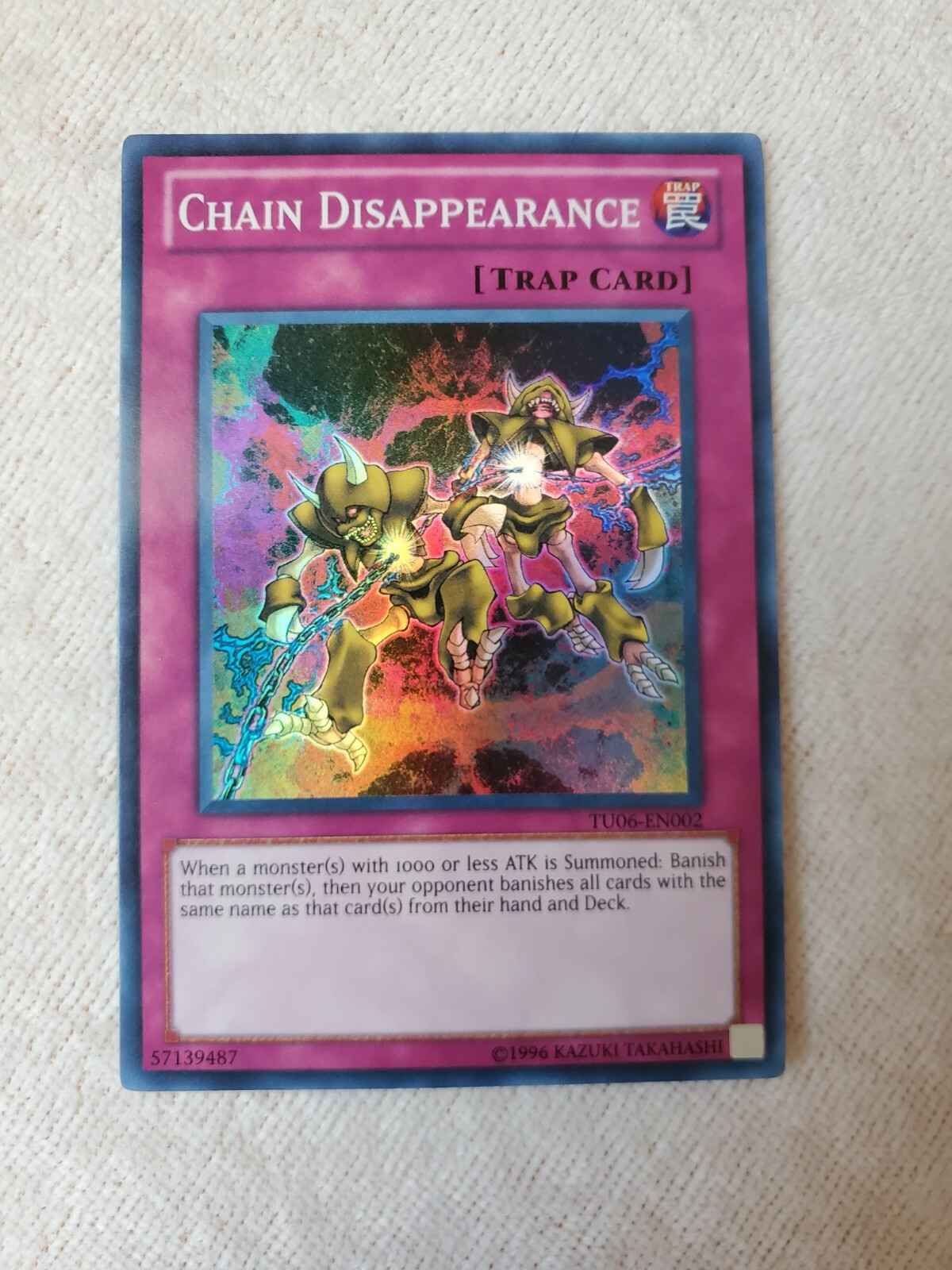 Yugioh! Chain Of Disappearance. TU06-EN002. Super Rare. Near mint. | eBay