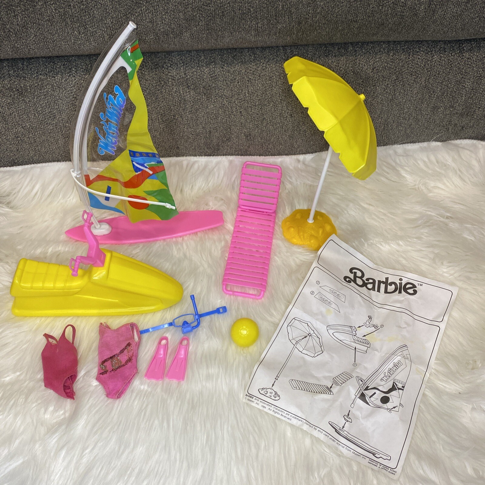 Vintage Barbie Wet n Wild Surf Set Beach Play set 1989 | eBay