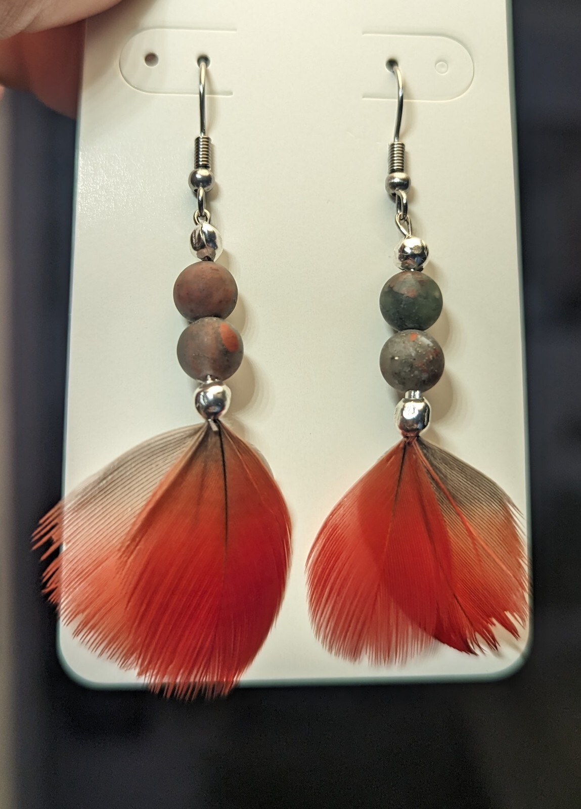 Macaw Parrot Feather Earrings Naturally Sourced- Noe Harm Farm Animal ...