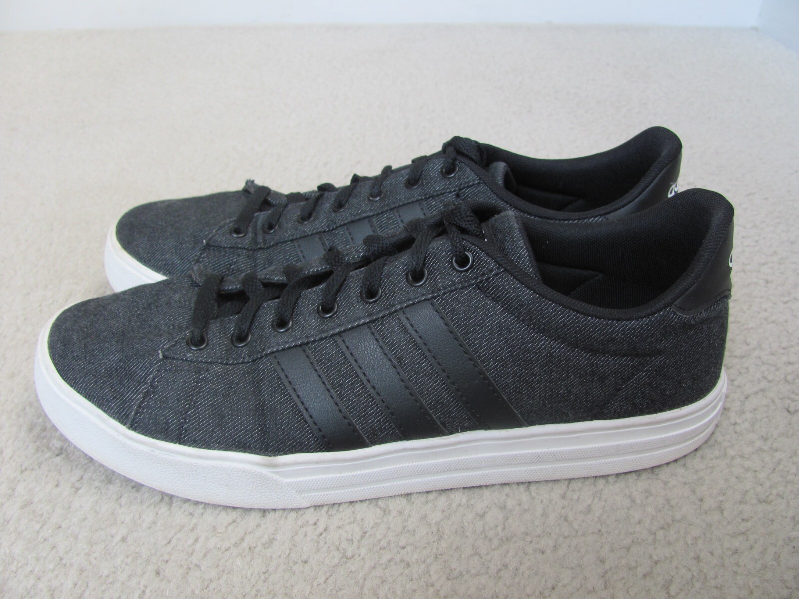 Adidas Men's Black Colored Canvas/Fabric Athletic Sho… - Gem