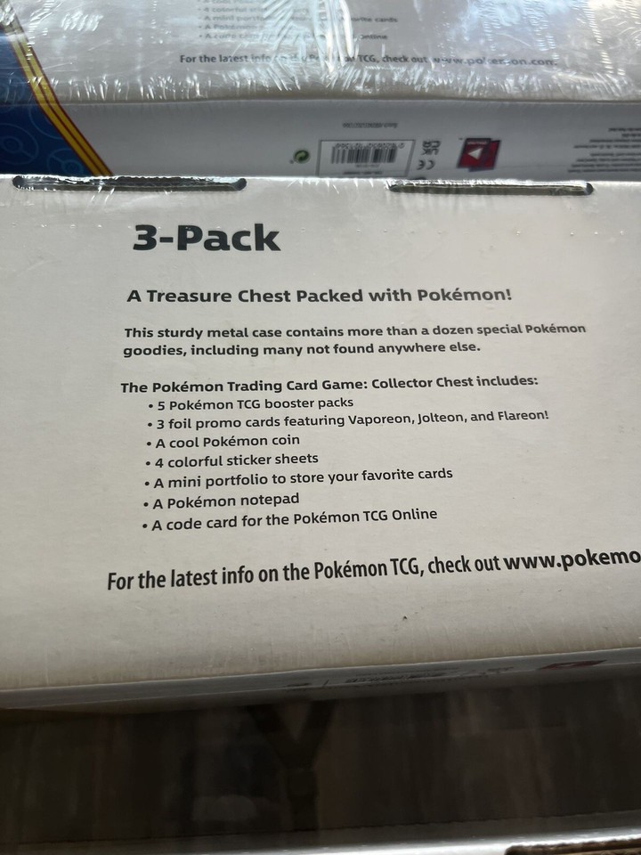 Pokemon TCG Eevee Collectors Gift Chest 2x Ball Tins Costco Exclusive ...
