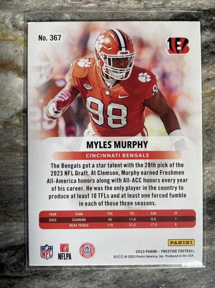 2023 Prestige Sunburst Myles Murphy Rookie Card #367 | eBay