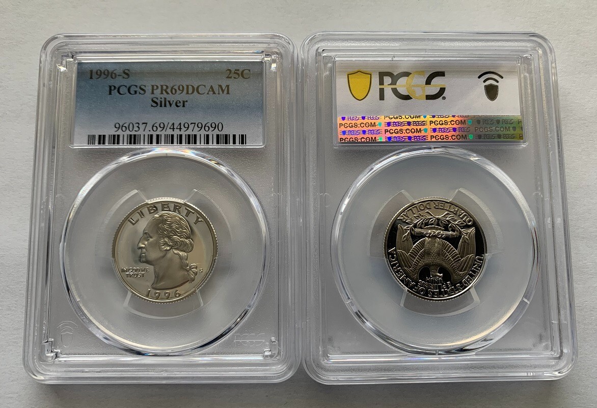 (3) PCGS 90% SILVER Proof Coins PR69 Graded SILVER Estate Sale 3 SLAB ...