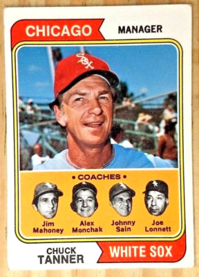 1974 TOPPS CHUCK TANNER CARD#221 WHITE SOX A'S PIRATES BRAVES CUBS ...