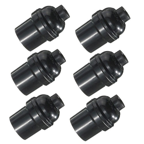 6pcs E26 E27 Screw Lamp Holder Black Plastic Adapter Light Base for ...