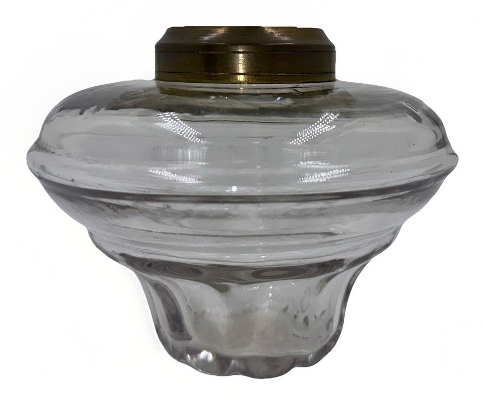 Kerosene Oil Wall Bracket w/ Wall Plate & Clear Glass Basket Lamp Font ...