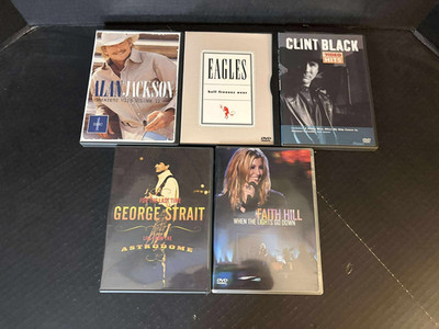 (5) COUNTRY MUSIC DVD LOT FAITH HILL ALAN JACKSON EAGLES GEORGE STRAIT ...