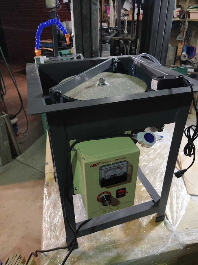 300mm 12" flat lap lapidary machine adjust. speed 750w Heavy duty ...